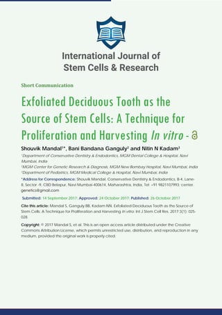 International Journal of Stem Cells & Research | PDF
