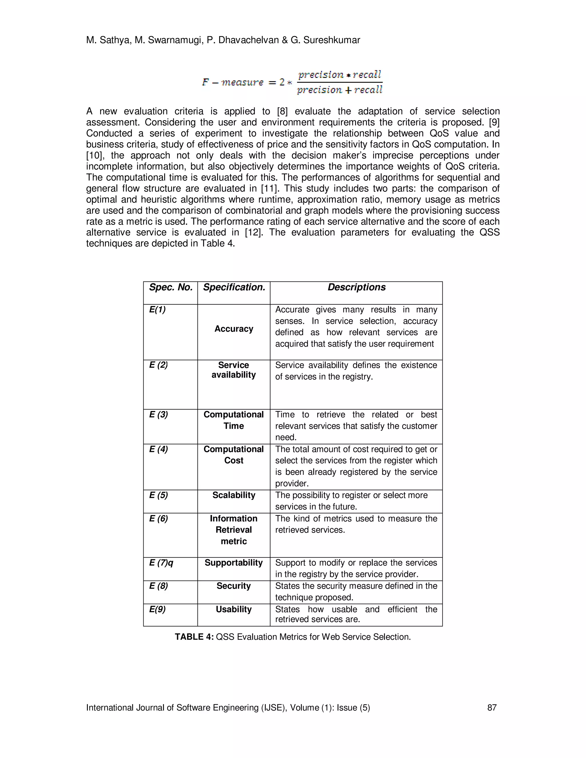 Evaluation of QoS based Web- Service Selection Techniques for Service Composition | PDF