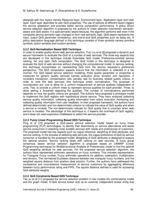 Evaluation of QoS based Web- Service Selection Techniques for Service Composition | PDF