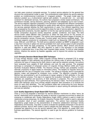 Evaluation of QoS based Web- Service Selection Techniques for Service Composition | PDF