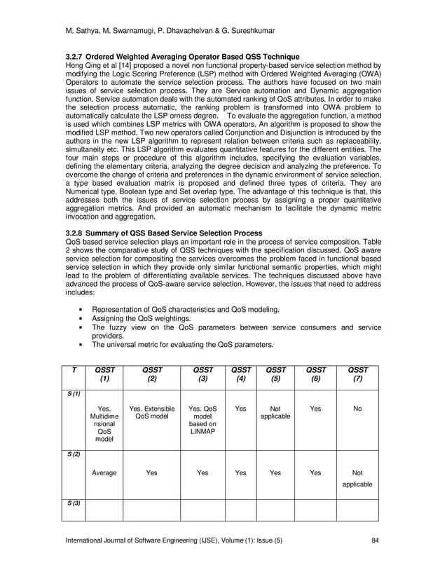 Evaluation of QoS based Web- Service Selection Techniques for Service Composition | PDF