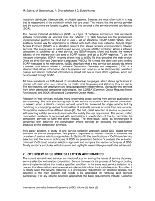 Evaluation of QoS based Web- Service Selection Techniques for Service Composition | PDF