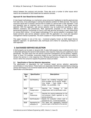 Evaluation of QoS based Web- Service Selection Techniques for Service Composition | PDF