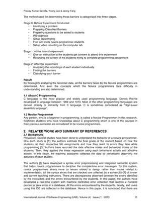 Determining The Barriers Faced By Novice Programmers | PDF