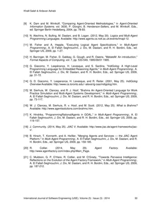 A Review of Agent-Oriented Development Methodologies and Programming Languages/Frameworks | PDF