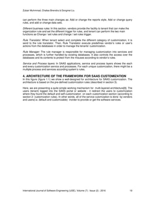 A Formal Framework for SAAS Customization Based on Multi-Layered Architecture via Process ...