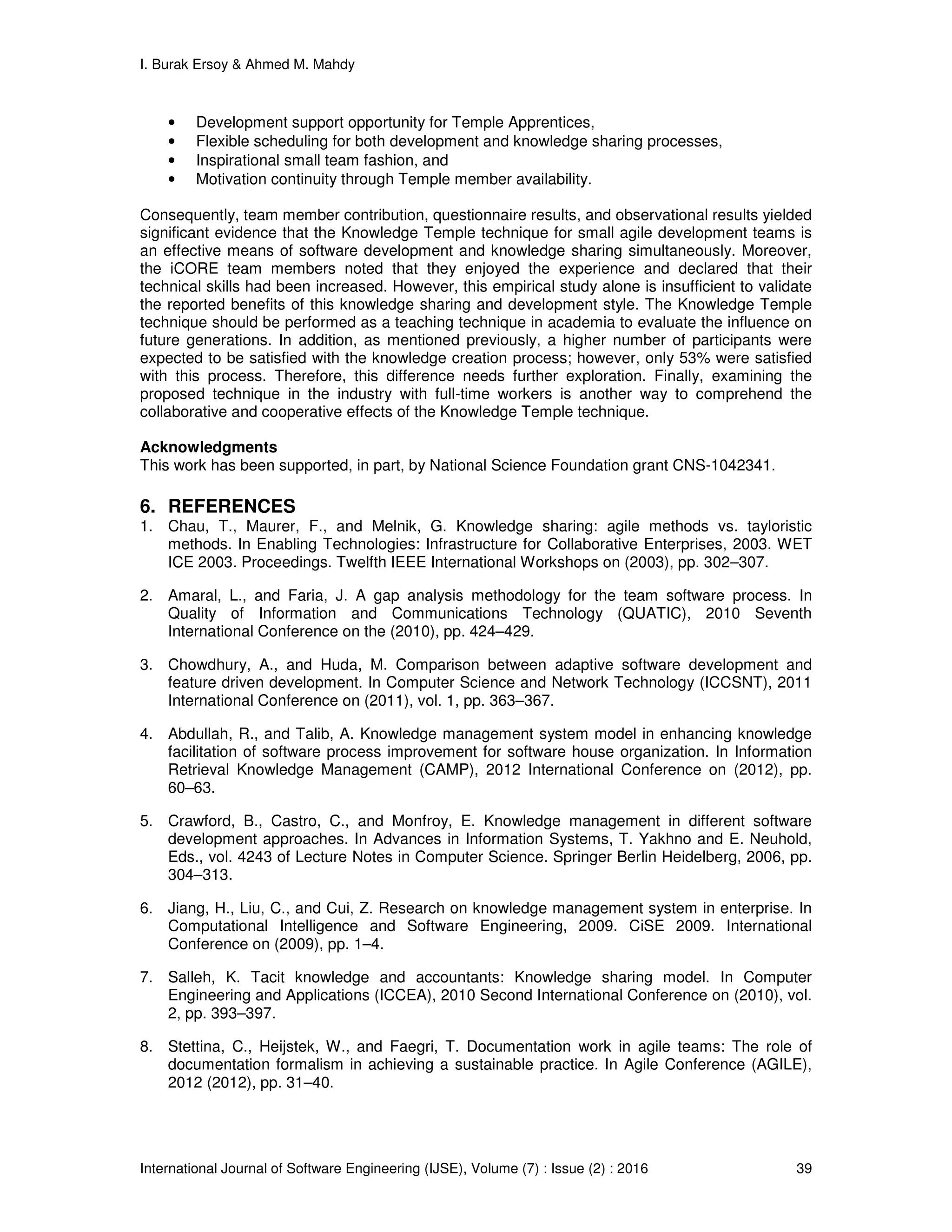 Knowledge Temple: A Collaborative Knowledge Sharing Technique for Agile Software Development | PDF