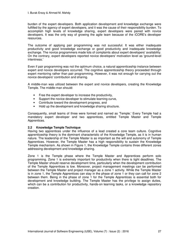 Knowledge Temple: A Collaborative Knowledge Sharing Technique for Agile Software Development | PDF