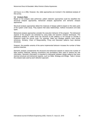 A Survey on Design Pattern Detection Approaches | PDF