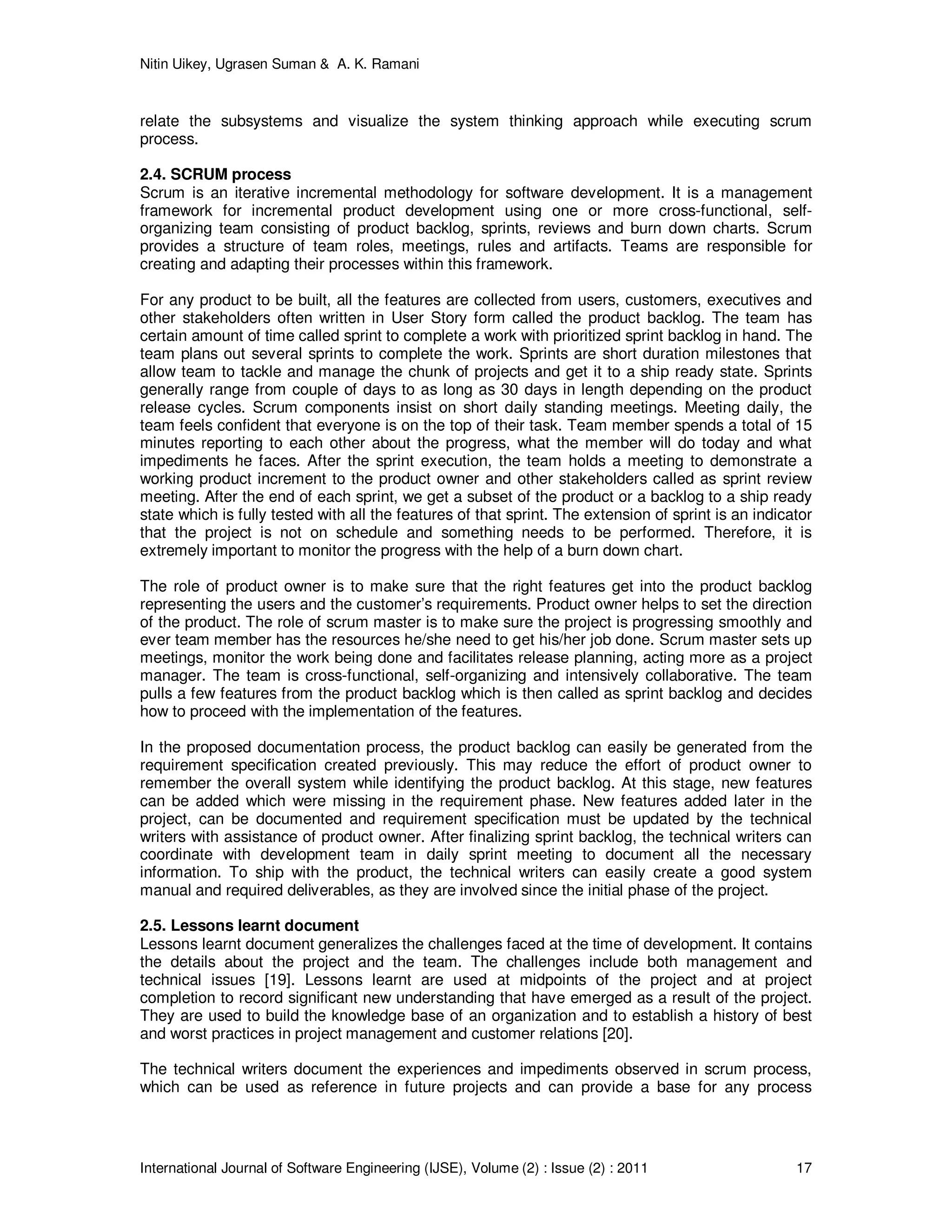 A Documented Approach in Agile Software Development | PDF