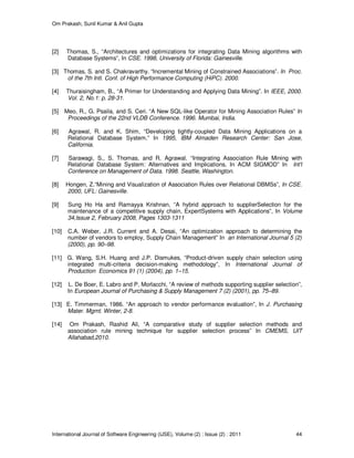 A Supplier Selection Criteria Using Boolean Association Rule Mining | PDF