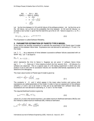 Pareto Type II Based Software Reliability Growth Model | PDF | Computer ...