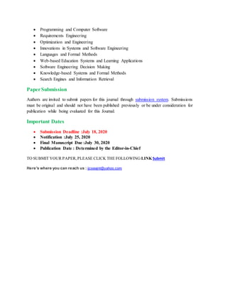 International Journal of Software Engineering & Applications (IJSEA) | PDF