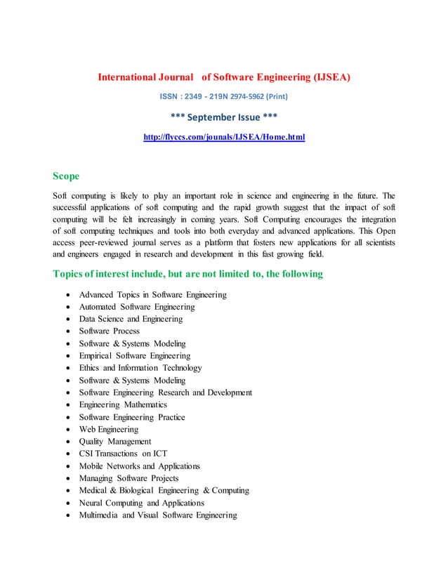 International Journal of Software Engineering & Applications (IJSEA) | PDF