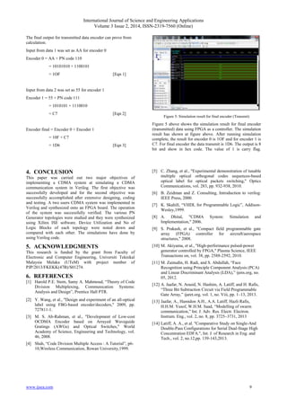 OPTICAL SWITCHING CONTROLLER USING FPGA AS A CONTROLLER FOR OCDMA ENCODER SYSTEM | PDF