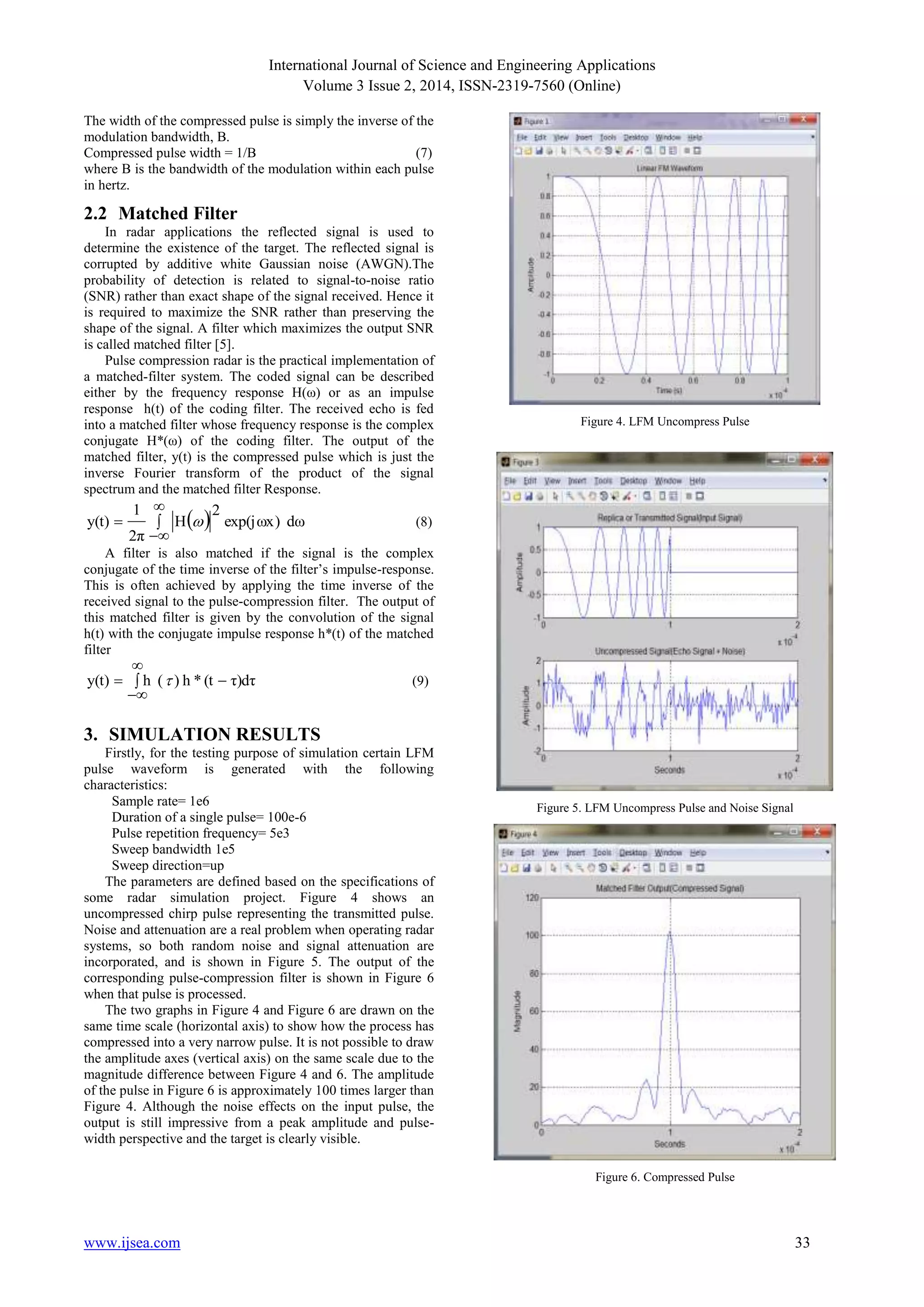 Pulse Compression Method for Radar Signal Processing | PDF