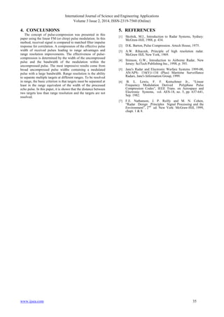 Pulse Compression Method for Radar Signal Processing | PDF