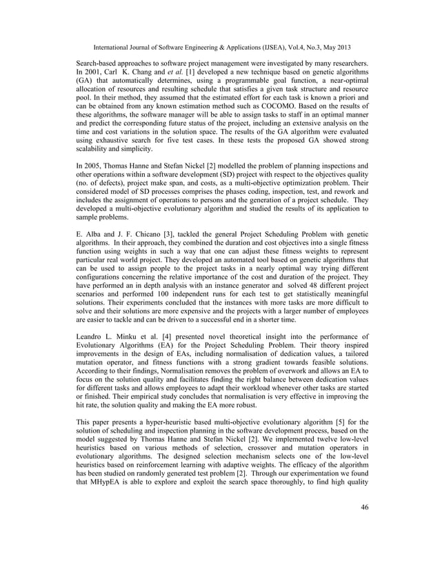 Scheduling And Inspection Planning In Software Development Projects Using Multi Objective Hyper 