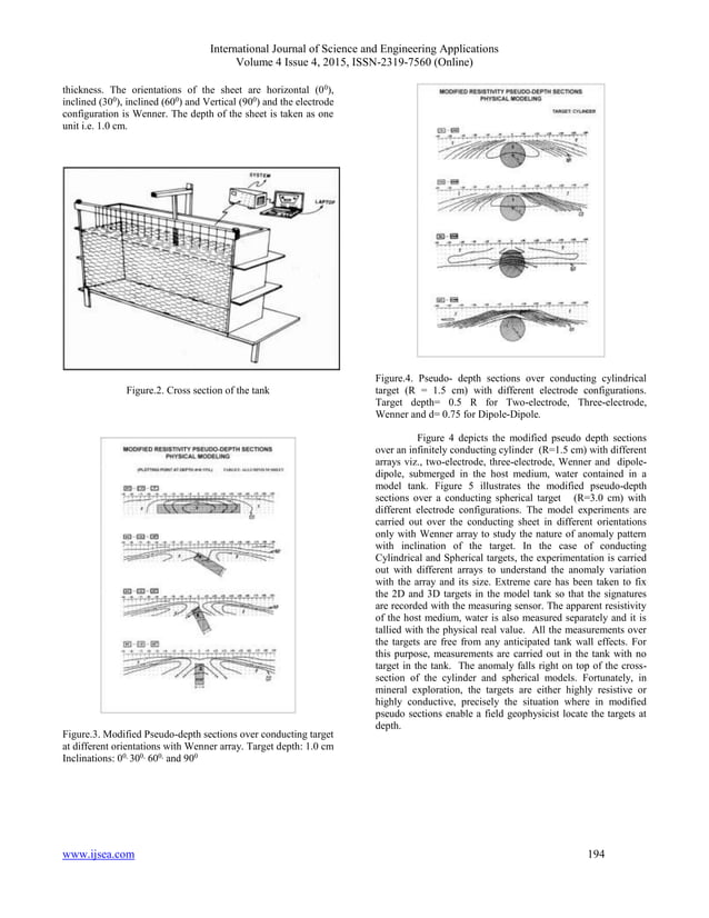 Pseudo-Sections for Target Depth Estimations Using Physical Modelling Studies in Resistivity ...