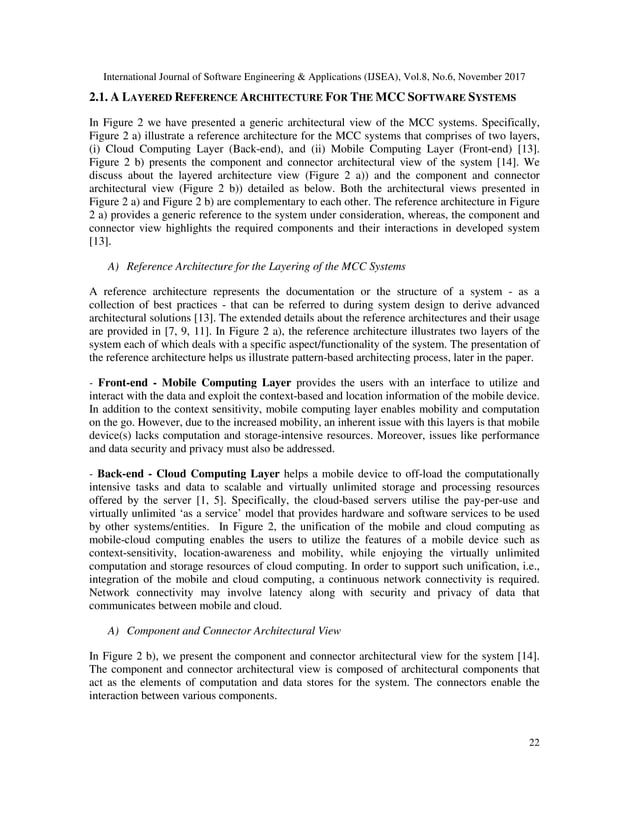 PATTERN-BASED AND REUSE-DRIVEN ARCHITECTING OF MOBILE CLOUD SOFTWARE | PDF