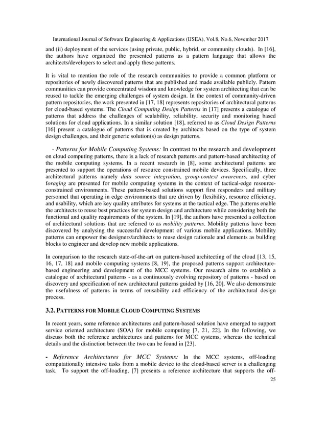 PATTERN-BASED AND REUSE-DRIVEN ARCHITECTING OF MOBILE CLOUD SOFTWARE | PDF