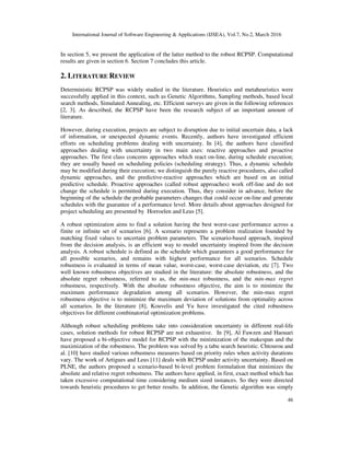 ROBUST OPTIMIZATION FOR RCPSP UNDER UNCERTAINTY | PDF