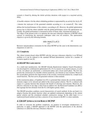 ROBUST OPTIMIZATION FOR RCPSP UNDER UNCERTAINTY | PDF