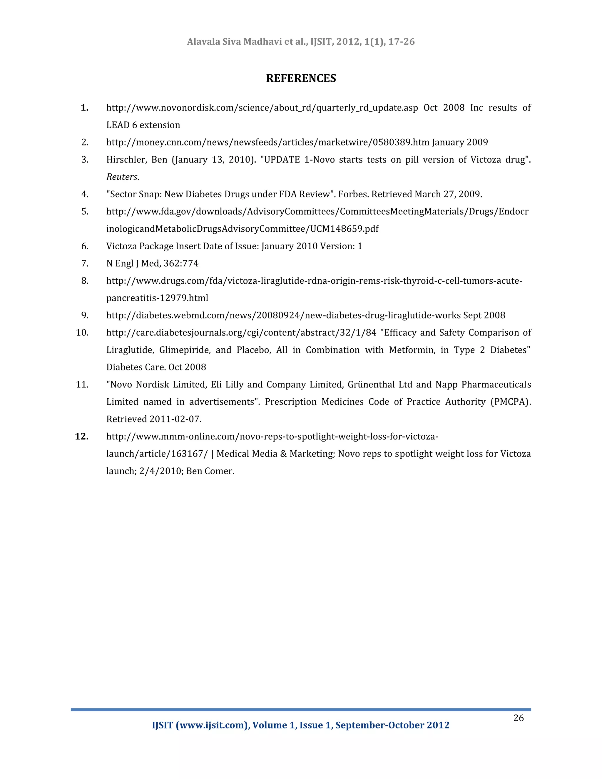VALIDATED RP - HPLC METHOD FOR THE ESTIMATION OF LIRAGLUTIDE IN TABLET ...