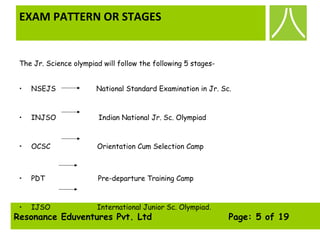 Internation Junior Science Olympiads | PPT