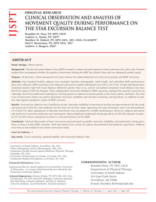 SEBT and Low back pain | PDF