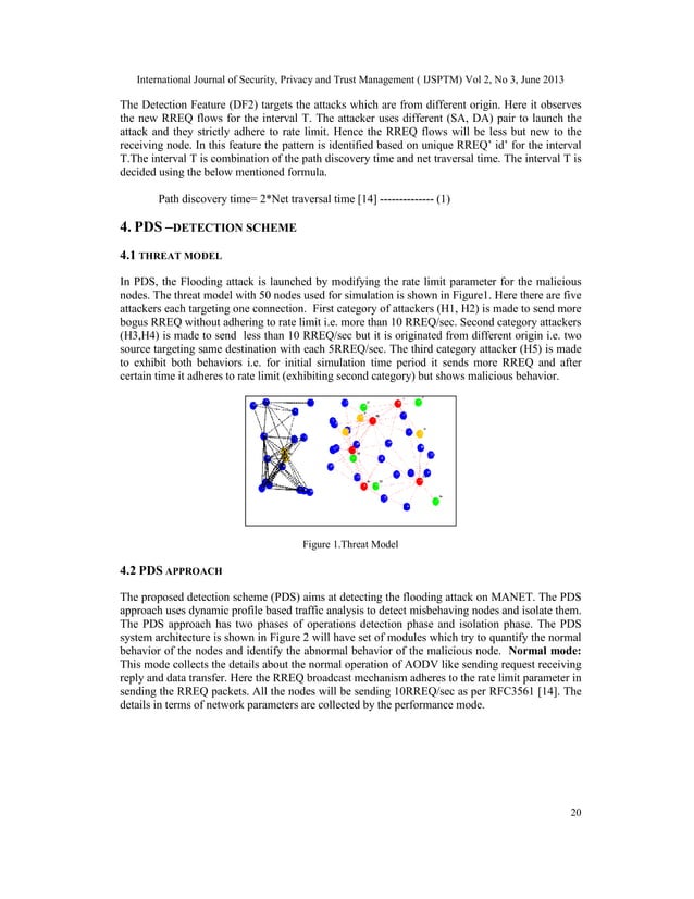 PDS- A Profile based Detection Scheme for flooding attack in AODV based MANET | PDF