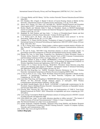 MLDW- A MultiLayered Detection mechanism for Wormhole attack in AODV based MANET | PDF