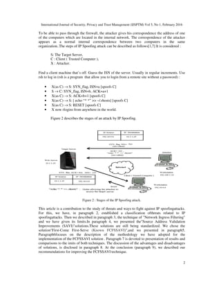 THE FIGHT AGAINST IP SPOOFING ATTACKS: NETWORK INGRESS FILTERING VERSUS FIRSTCOME, FIRST-SERVED ...