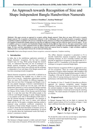Bengali Numeric Number Recognition | PDF