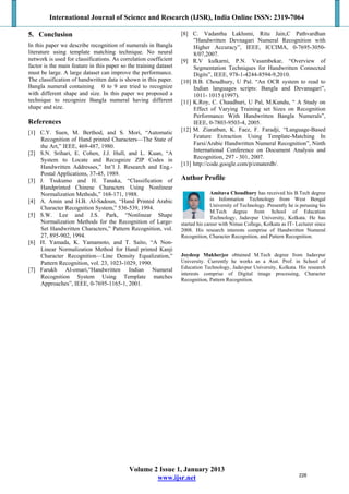 Bengali Numeric Number Recognition | PDF