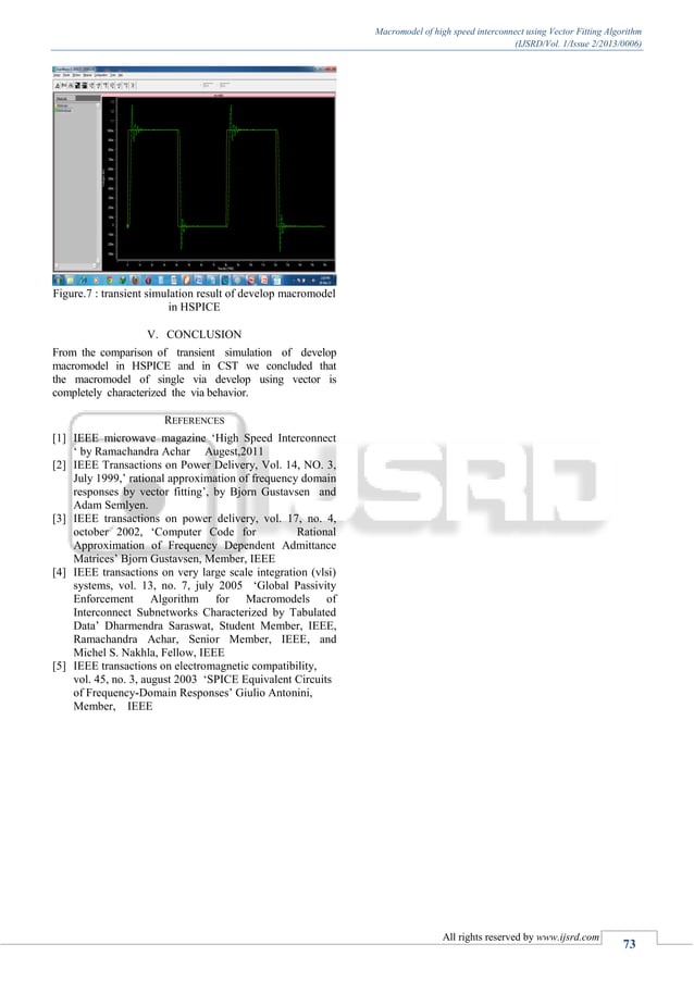 Macromodel Of High Speed Interconnect Using Vector Fitting Algorithm Pdf