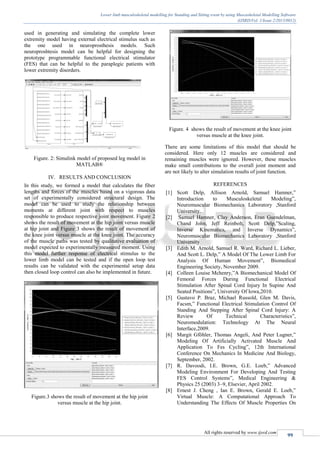 Lower Limb Musculoskeletal Modeling for Standing and Sitting Event by using Musculoskeletal ...