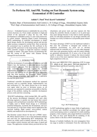 To Perform SIL And PIL Testing on Fast Dynamic System using Economical ...