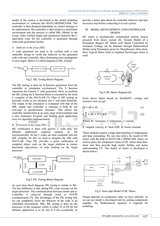 To Perform SIL And PIL Testing on Fast Dynamic System using Economical ...