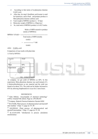 Increasing Yield in the Manufacturing of MPDSA | PDF
