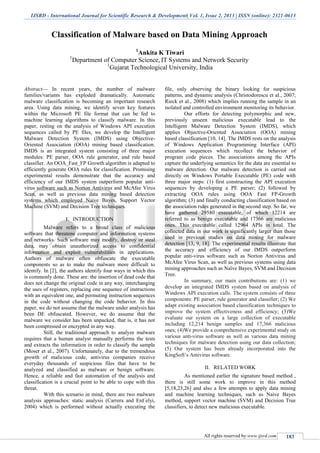 Classification of Malware based on Data Mining Approach | PDF