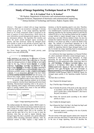 Study of Image Inpainting Technique Based on TV Model | PDF | Photo ...