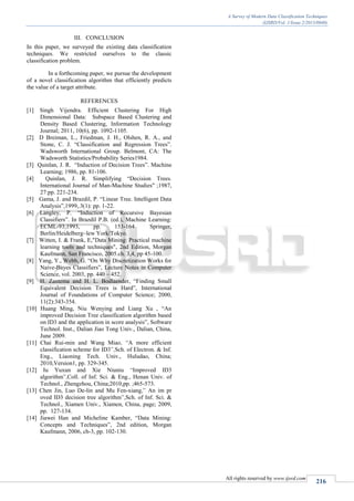 A Survey of Modern Data Classification Techniques | PDF