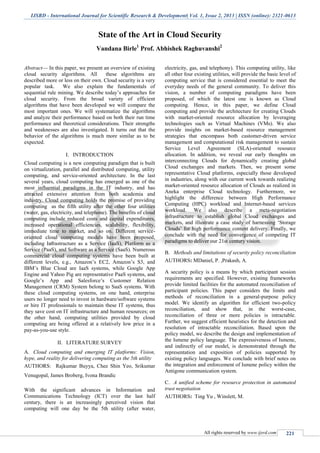 State of the Art in Cloud Security | PDF