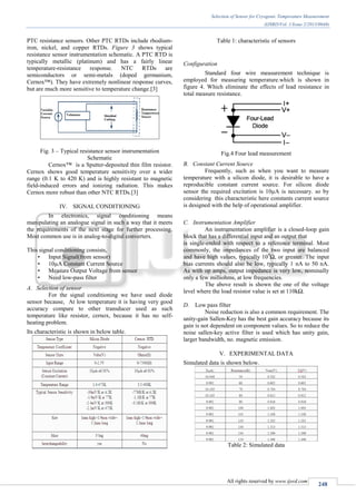 Selection of sensor for Cryogenic Temperature Measurement | PDF ...