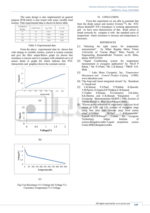 Selection of sensor for Cryogenic Temperature Measurement | PDF | Physics | Science