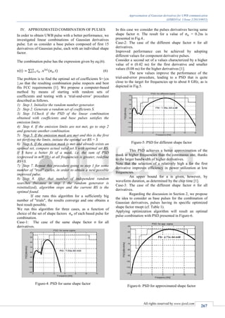 Approximation of Gaussian derivatives for UWB communication | PDF