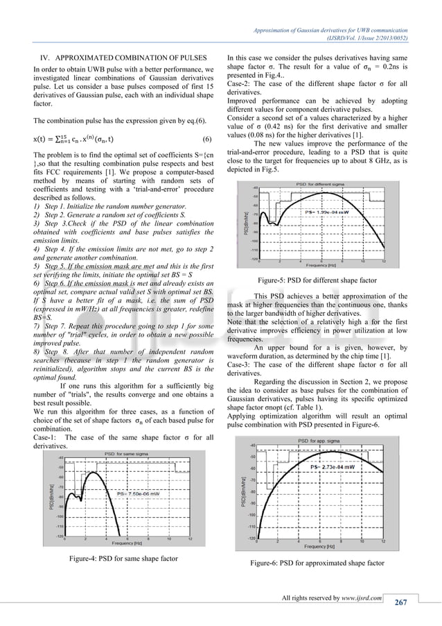 Approximation of Gaussian derivatives for UWB communication | PDF