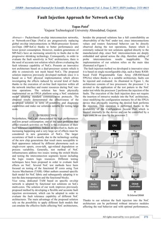 Fault Injection Approach for Network on Chip | PDF