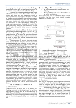 Digital standard cell library Design flow | PDF